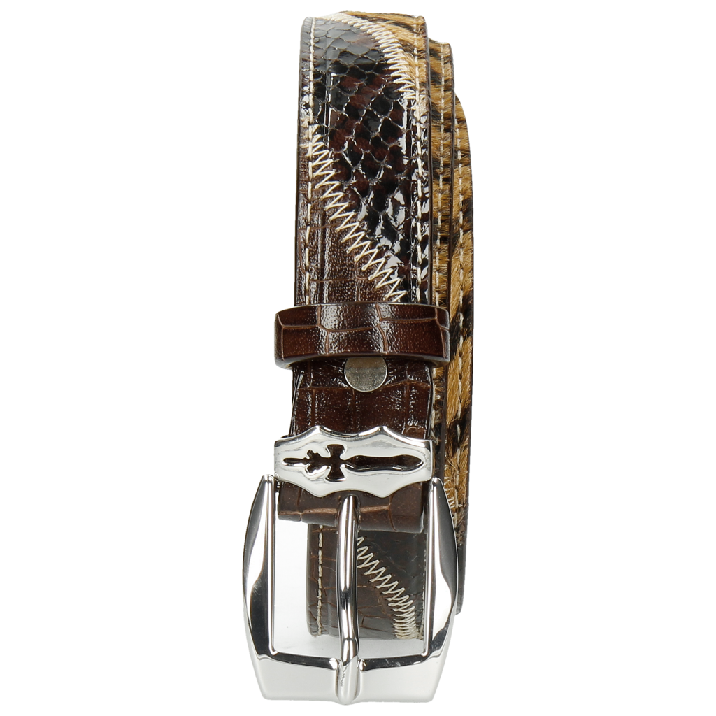 Linda 1 Crock Brown Hairon Driveway Sword Buckle – Second Walk